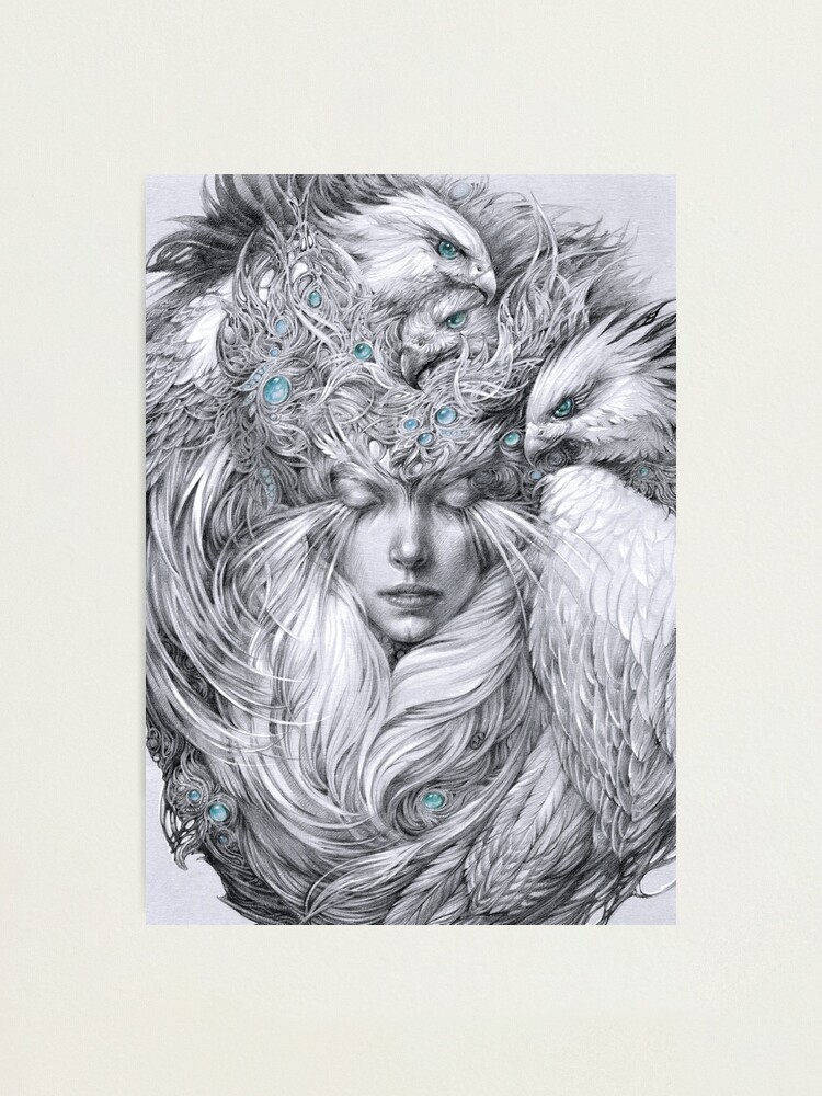 "Fairy fairy with white hawks" Photographic Print for Sale by DalfaArt ...
