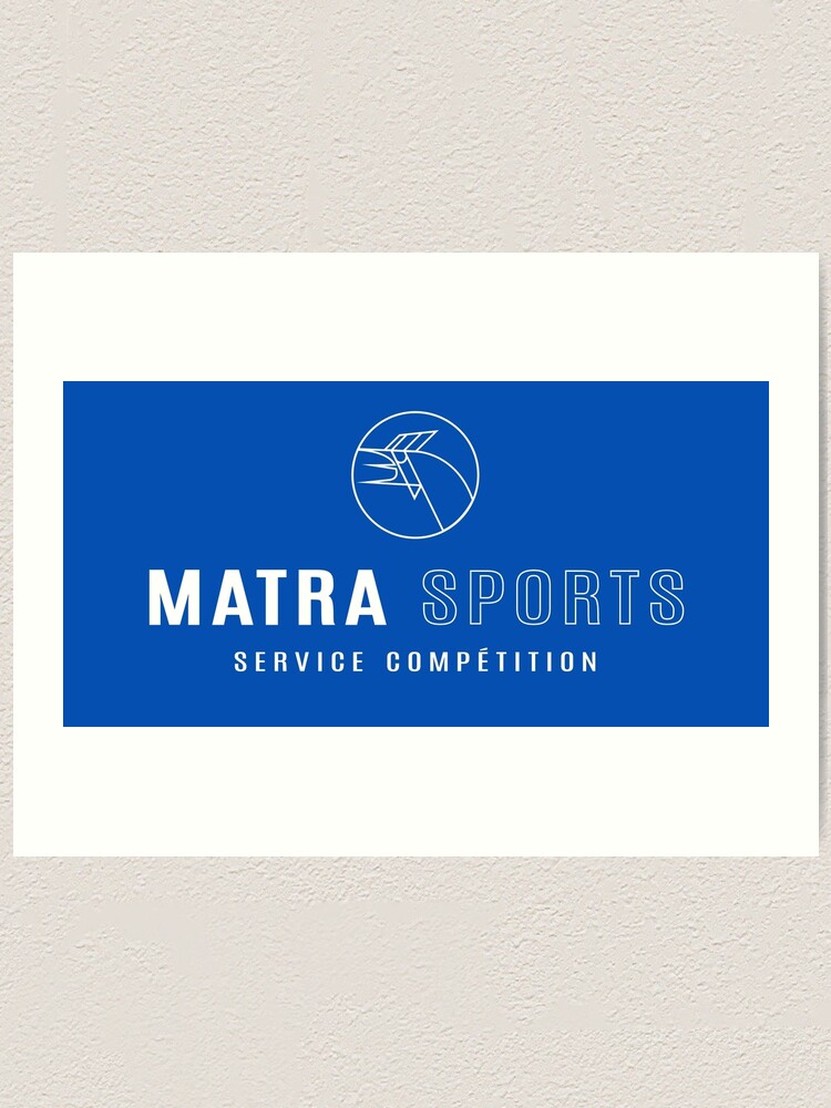 "Matra Sports Service Competition logo 1973 - white" Art Print by ...