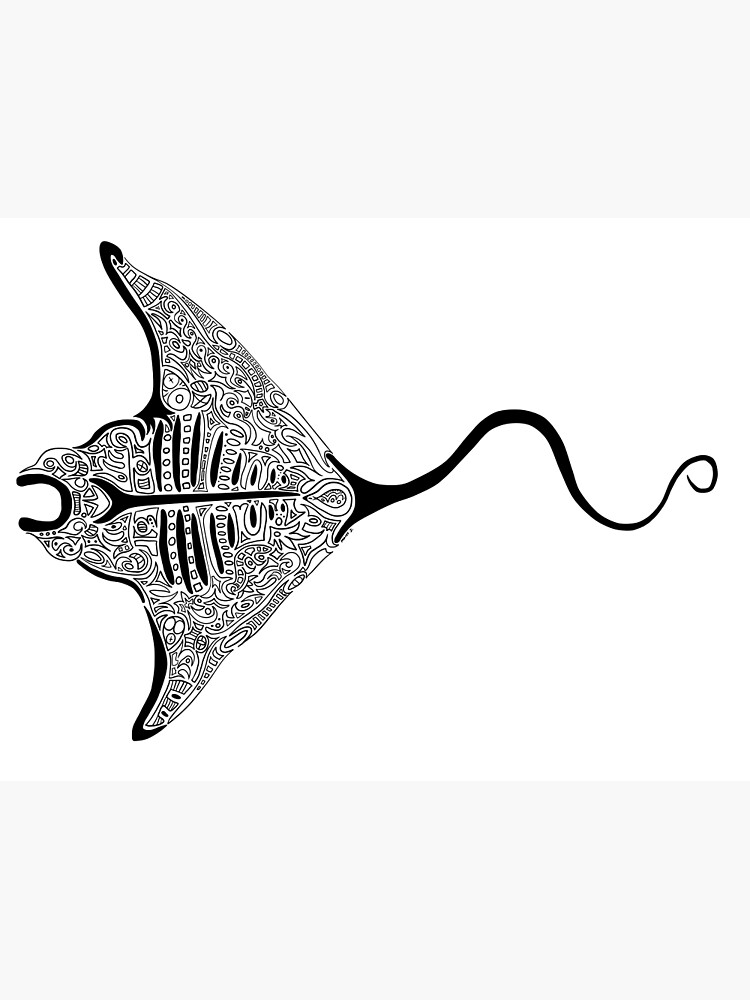 "Manta Ray Doodle" Art Print by maretjohnson | Redbubble