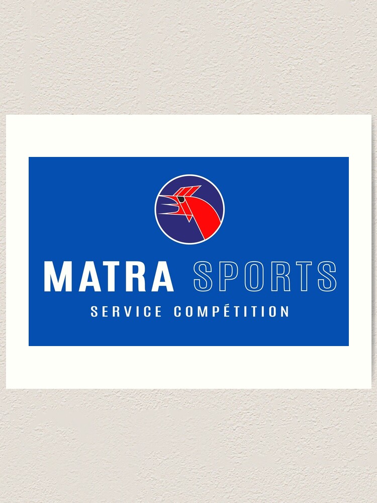 "Matra Sports Service Competition logo 1973 - colour print" Art Print ...