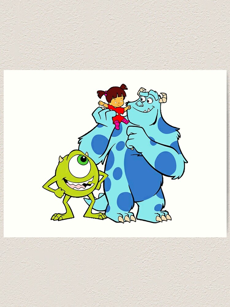 "monsters inc sullivan, mike and boo" Art Print by galewallace | Redbubble
