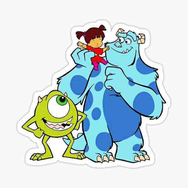 Monsters Inc Sullivan Mike And Boo Sticker For Sale By Galewallace Redbubble
