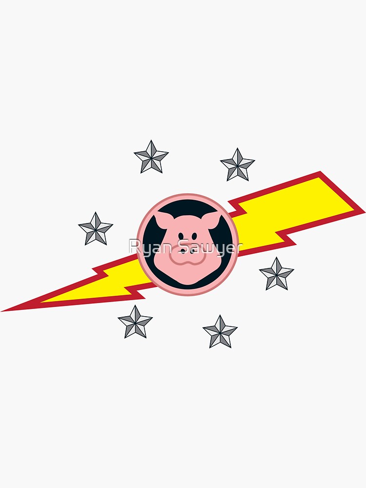 "Pigs in Space" Sticker for Sale by absinthetic | Redbubble