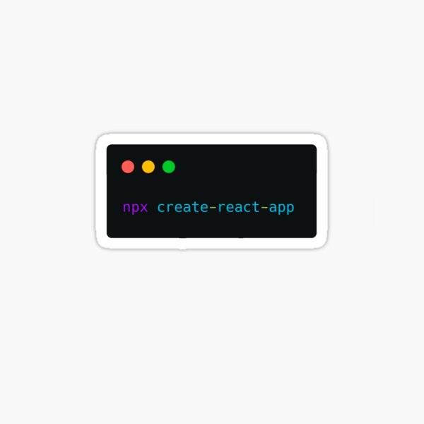 "Create React App - Terminal Command " Sticker for Sale by DevGoodies ...