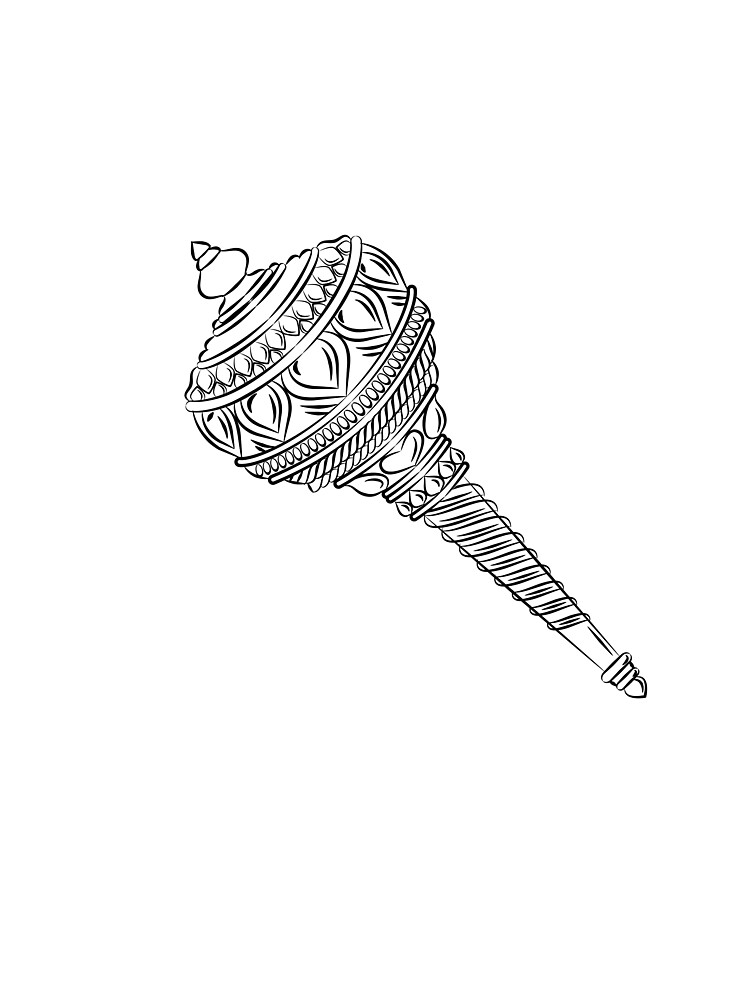 "Creative illustration of Lord Hanuman weapon (Gada)" Graphic T-Shirt ...