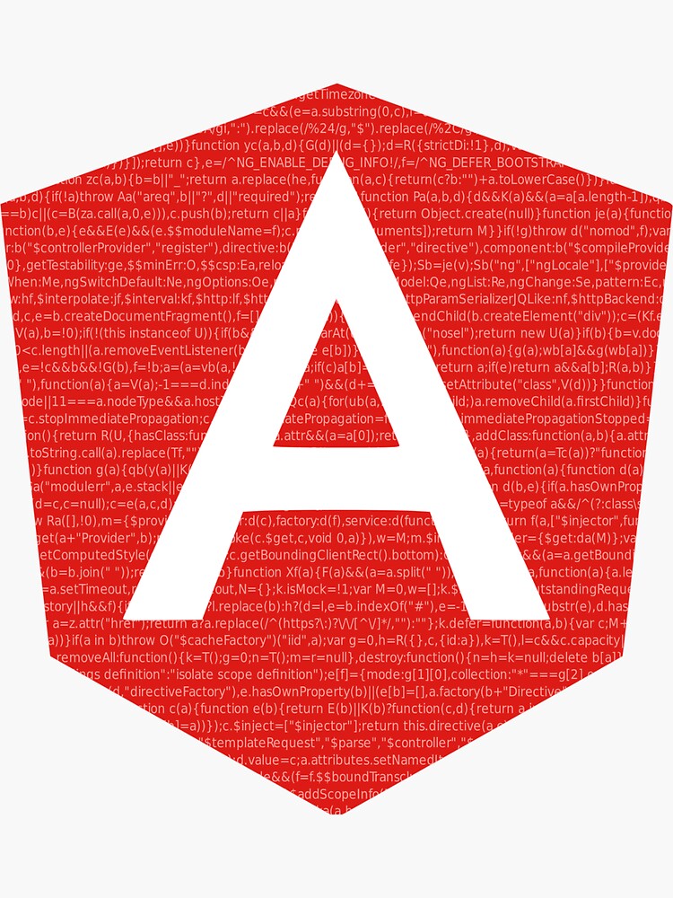 "AngularJS with code background" Sticker for Sale by maximumart | Redbubble