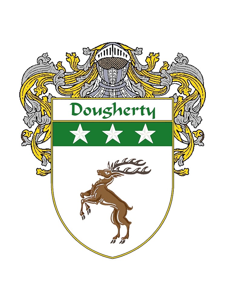 "Dougherty Coat of Arms/Family Crest" Drawstring Bag for Sale by ...