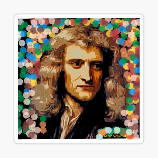 "Isaac Newton" Sticker for Sale by ArtsOnMove | Redbubble