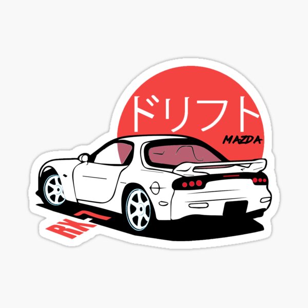 "Mazda RX7 JDM Tuning Design" Sticker for Sale by Smart-Racer | Redbubble