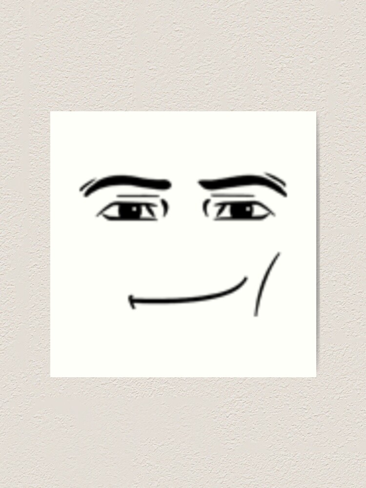"roblox man face" Art Print for Sale by rosebaby- | Redbubble