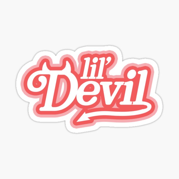"lil' devil" Sticker for Sale by osnapitzami | Redbubble