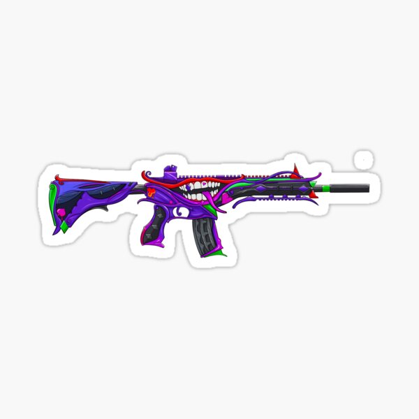 "PUBG the fool m4 max" Sticker for Sale by Xkedo | Redbubble