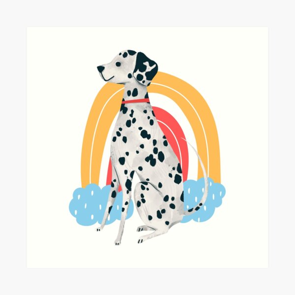 Rainbow Dalmatian Wall Art | Redbubble