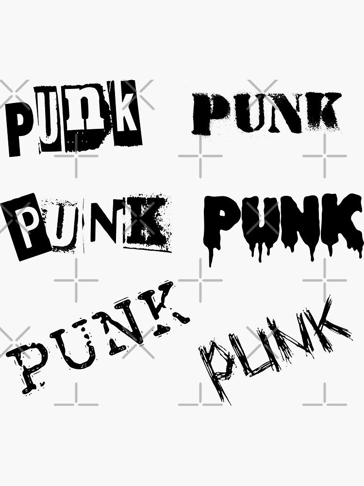 "Punk Rock Stencils Pack" Sticker by Ikaroots | Redbubble