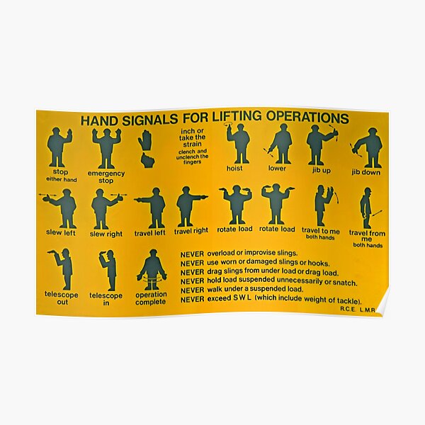 "British Railways banksman crane operating signals" Poster for Sale by ...