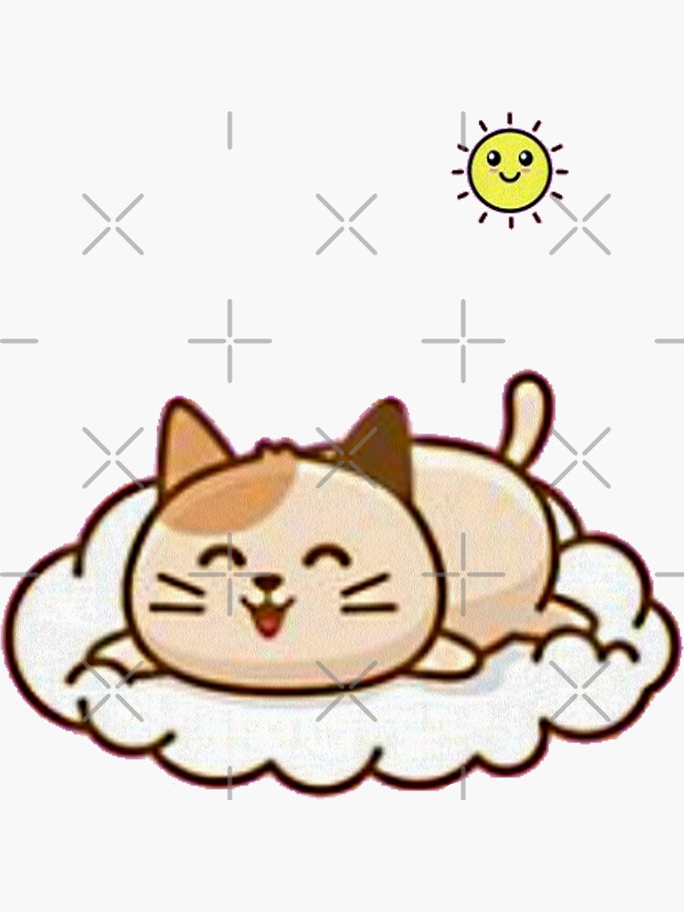 "Cute Chibi Cat-Chan" Sticker for Sale by Mangumba | Redbubble