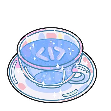 Sticker for Sale mit "Kawaii Coding Teetasse | Blau" von thecodedose ...