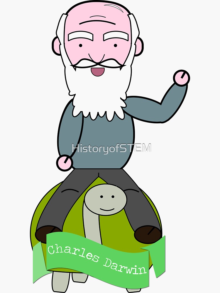 "Charles Darwin" Sticker for Sale by HistoryofSTEM | Redbubble
