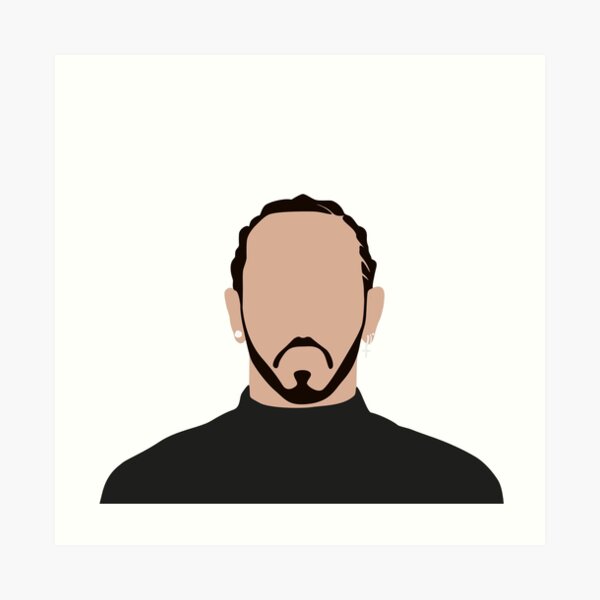 "Lewis Hamilton - Face Art" Art Print by GreazyL | Redbubble
