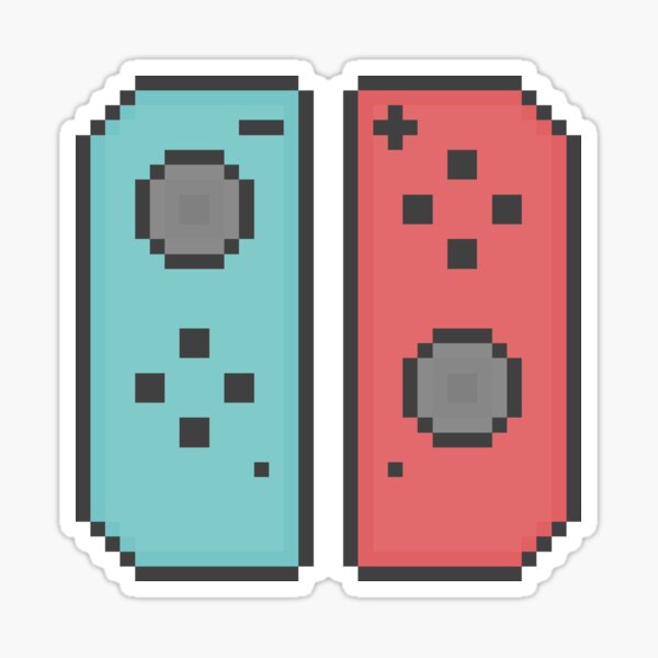 "Pixel Joycons" Sticker for Sale by coralvalley | Redbubble