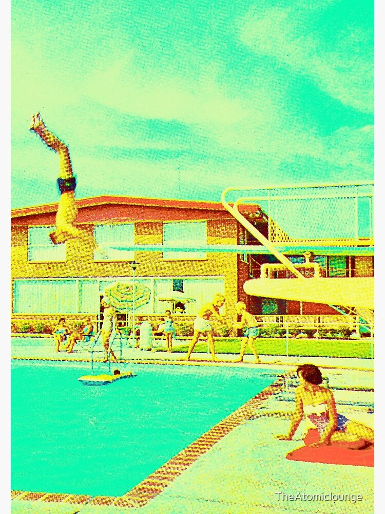 "Swimming Pool Art, MCM Decor, Mid Century poolside art, Poolside print ...