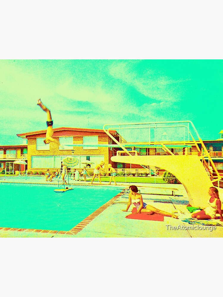 "Swimming Pool Art, MCM Decor, Mid Century poolside art, Poolside print ...