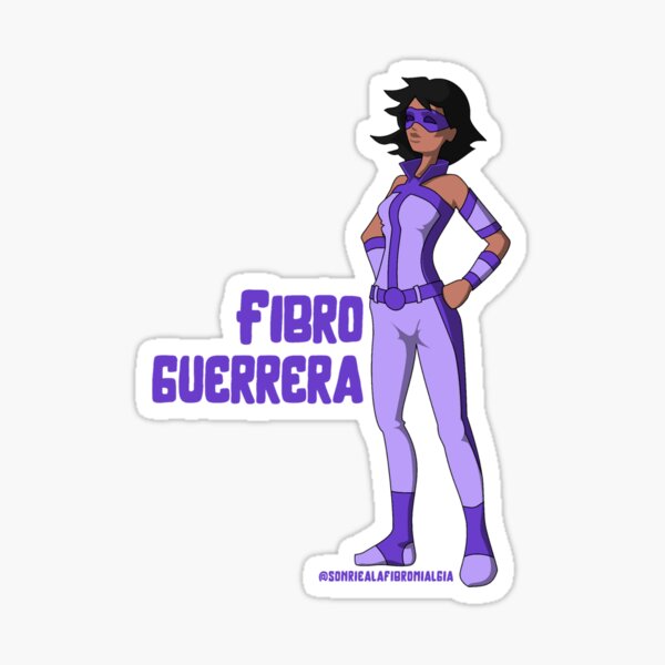 "Fibro Warrior super hero" Sticker for Sale by sonriealafibro | Redbubble