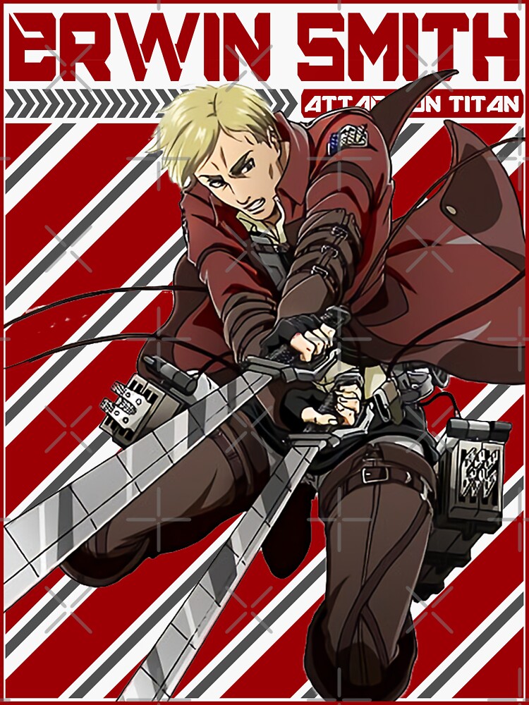 "ATTACK ON TITAN ERWIN SMITH" Sticker for Sale by VotreVPX | Redbubble