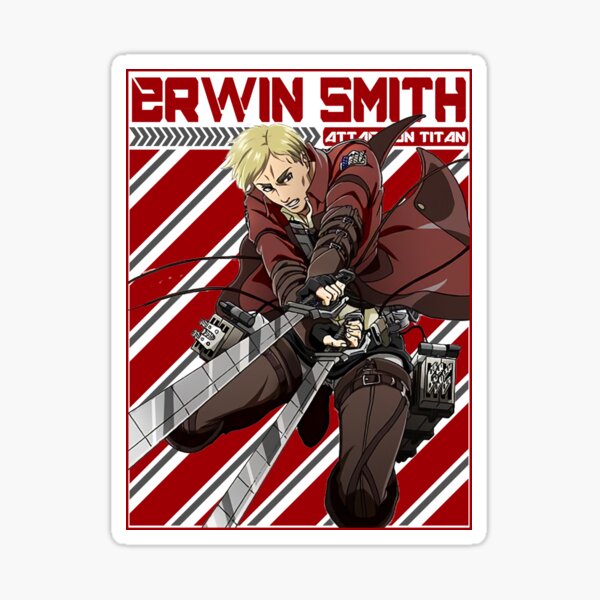 "ATTACK ON TITAN ERWIN SMITH" Sticker for Sale by VotreVPX | Redbubble