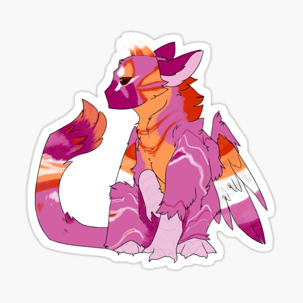 "Lesbian Pride Trico" Sticker by StarlightSoiree | Redbubble