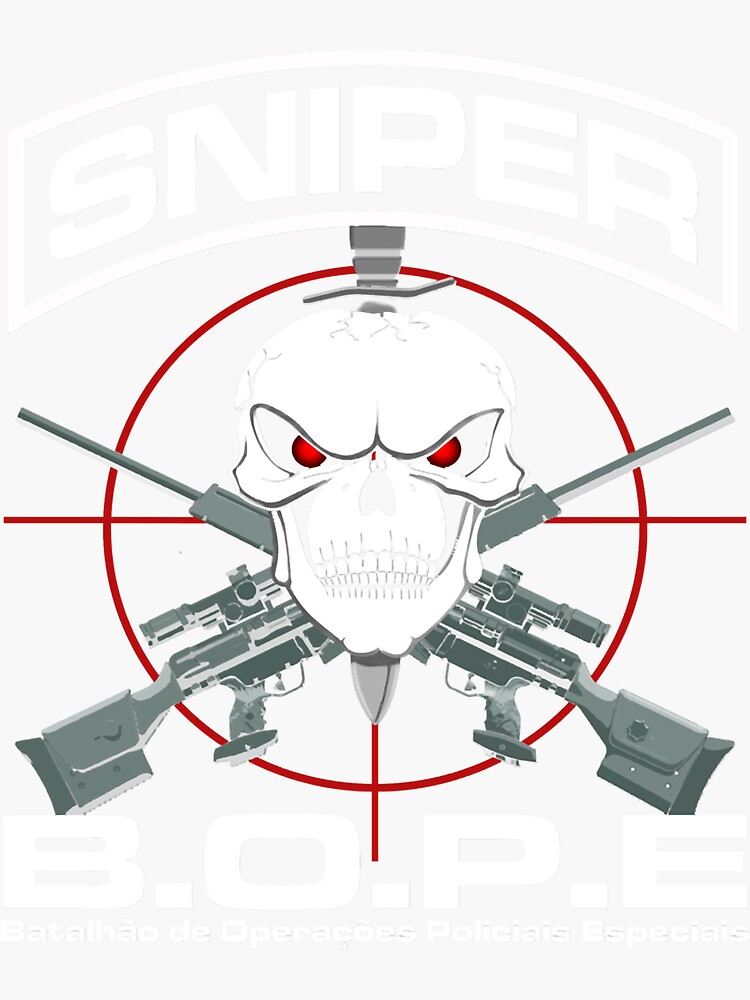 "BOPE BRAZIL SPECIAL FORCES SWAT SNIPER Essential T-Shirt" Sticker for ...