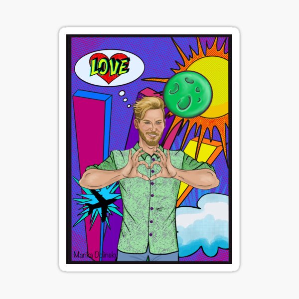 "Lover Boy" Sticker for Sale by Marikasart | Redbubble