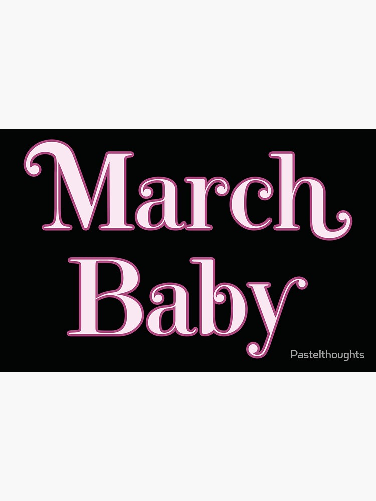 "March Baby Birth Month Birthday Celebrant Pastel Design" Sticker for ...