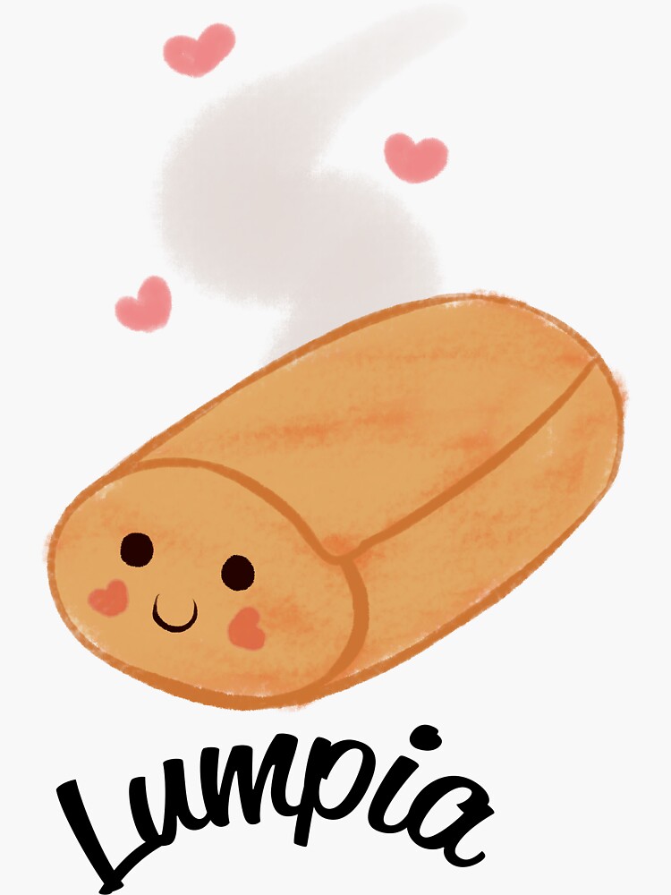 "Filipino Foods - Cutesy Lumpia" Sticker by WhitePinoy | Redbubble