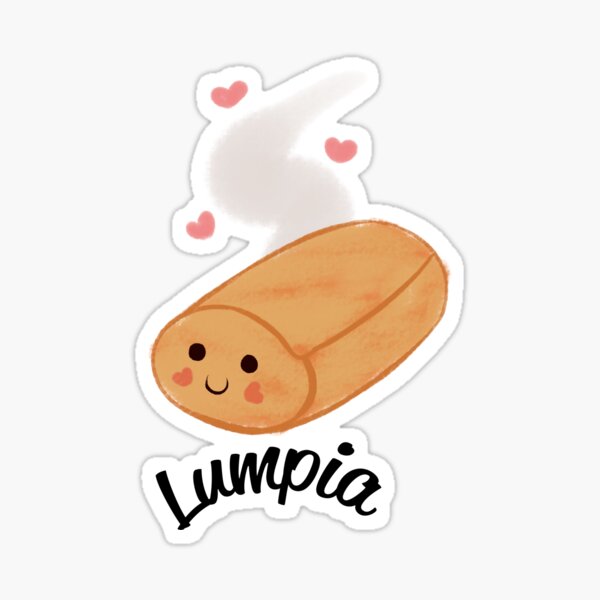 "Filipino Foods - Cutesy Lumpia" Sticker by WhitePinoy | Redbubble