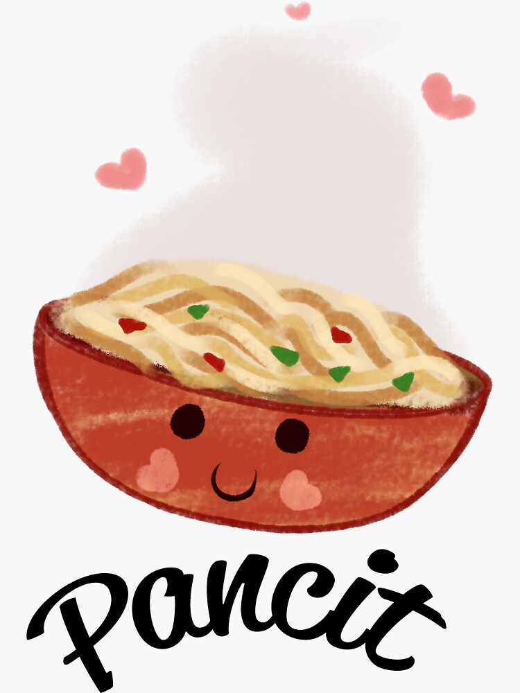 "Filipino Foods - Cutesy Pancit" Sticker for Sale by WhitePinoy | Redbubble