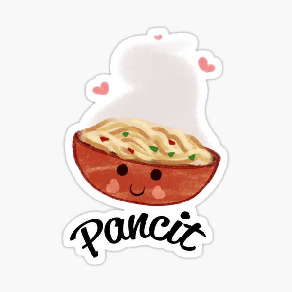 Pegatina «Alimentos filipinos - Cutesy Pancit» de WhitePinoy | Redbubble