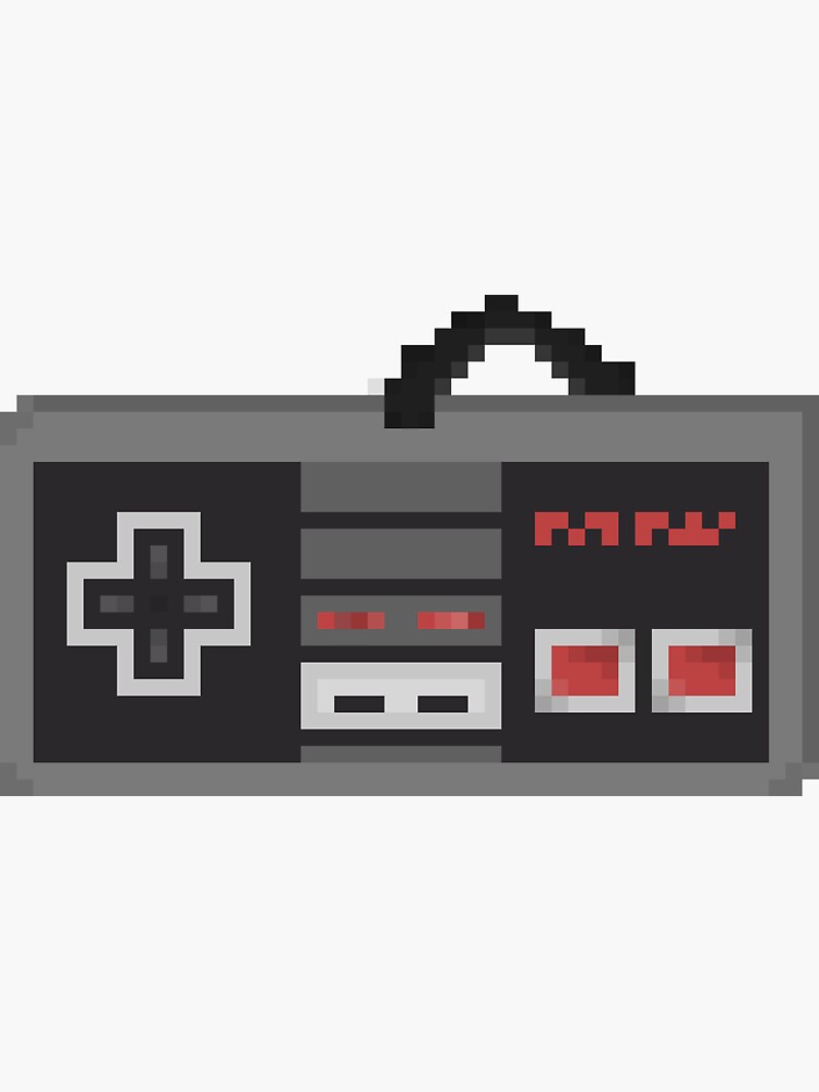 "Pixel Art NES Controller" Sticker for Sale by MMehollo | Redbubble