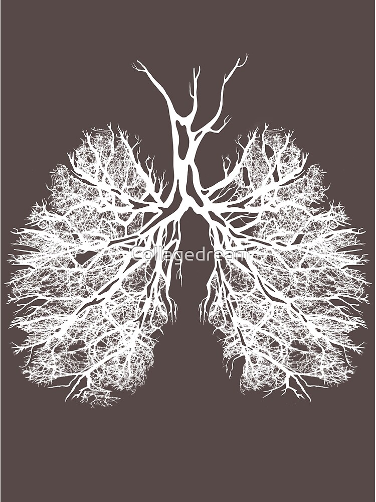 "Trees Lungs black branches, anatomy art" Poster by Collagedream ...