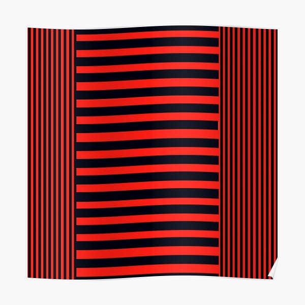 "Big and Small Red and Black Stripes" Poster for Sale by GrtechK ...