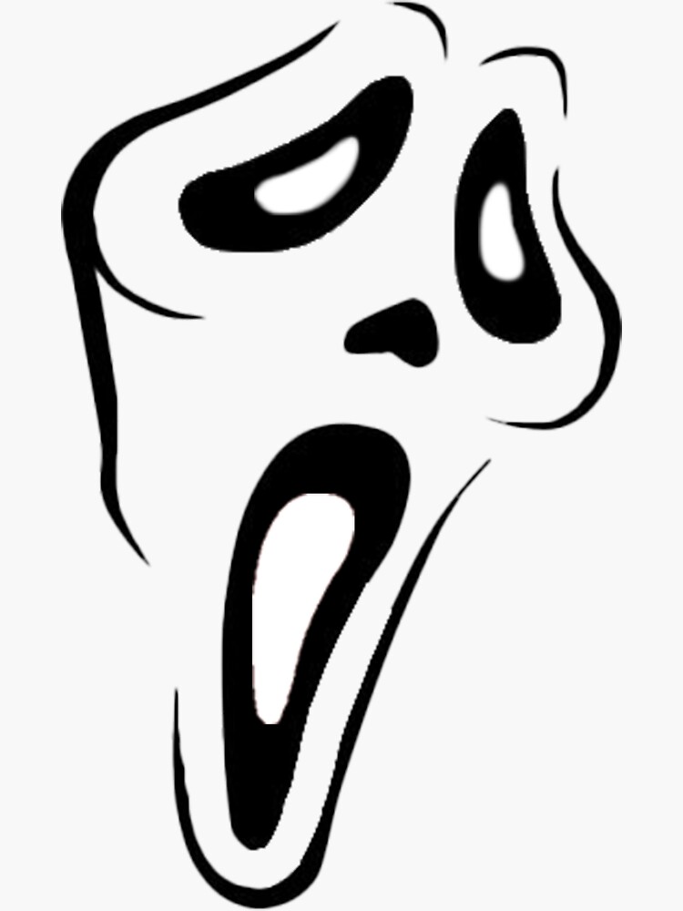 "Scream Mask" Sticker by Mani-Artist | Redbubble