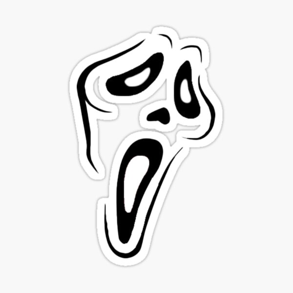 "Scream Mask" Sticker by Mani-Artist | Redbubble