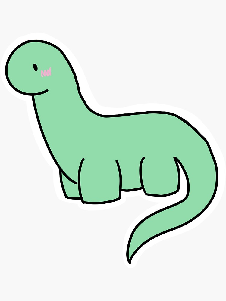 "Cute dinosaur blushing" Sticker for Sale by redbubbleranger | Redbubble