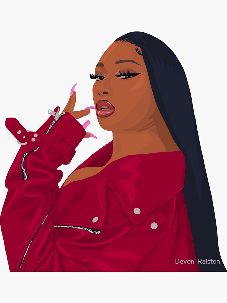 "Meg thee Stallion " Sticker for Sale by devonralston | Redbubble