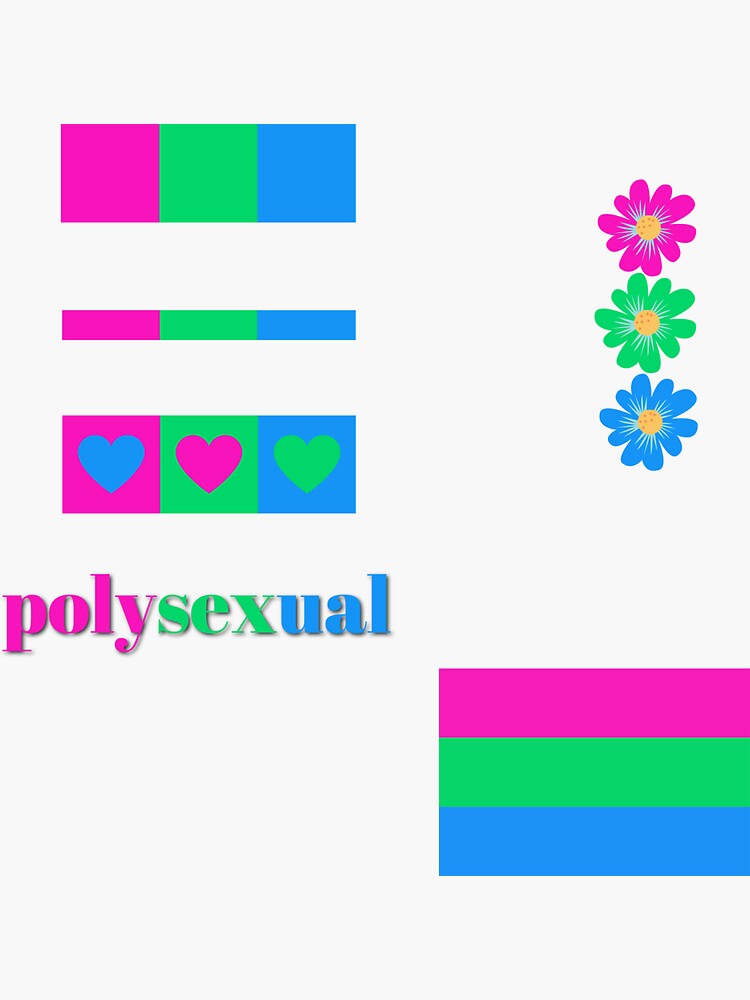 "Polysexual Pride Sticker Pack" Sticker by beccamax | Redbubble