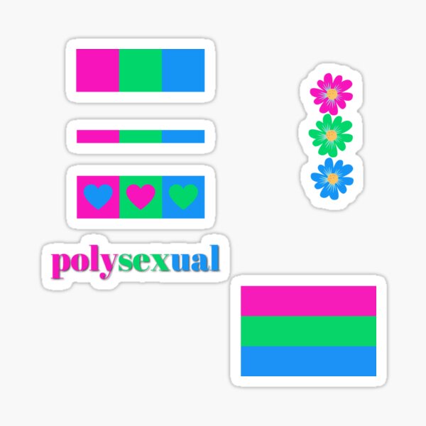Polysexual Pride Sticker Pack Sticker By Beccamax Redbubble