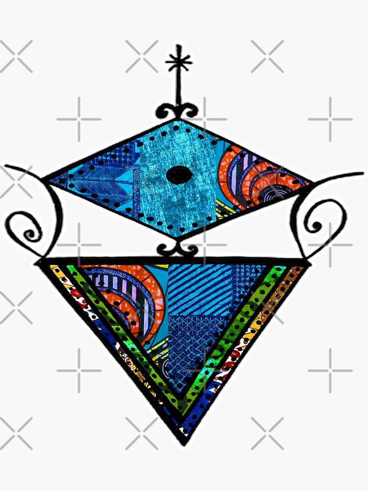 Pegatina «Afro Style La Sirene Veve Sigil» de artbyomega | Redbubble