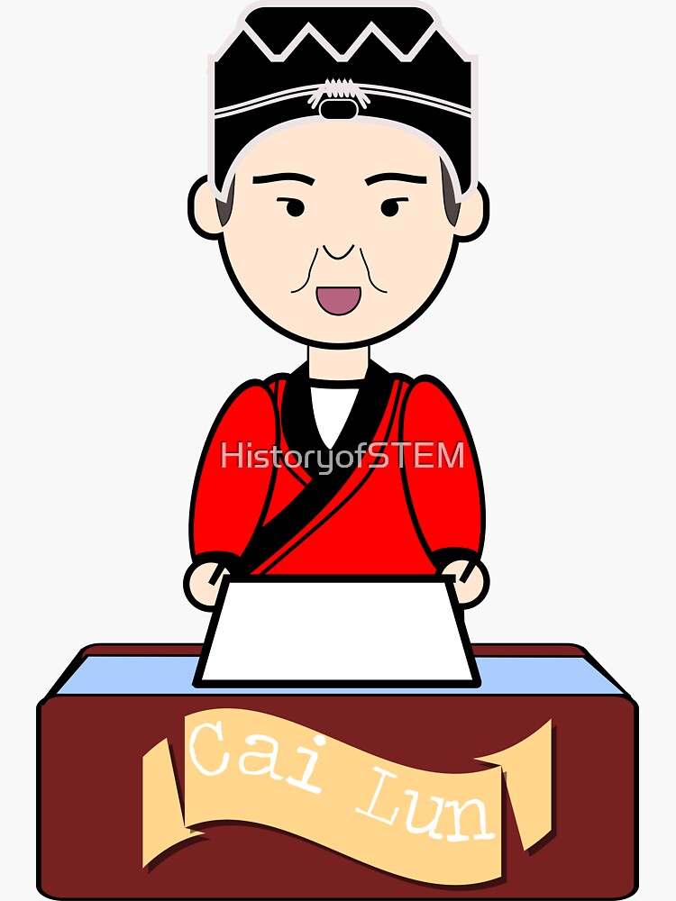 "Cai Lun" Sticker by HistoryofSTEM | Redbubble