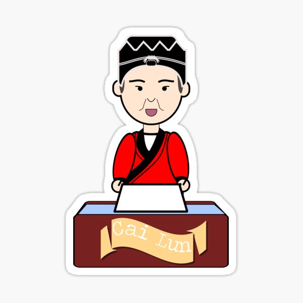 "Cai Lun" Sticker by HistoryofSTEM | Redbubble