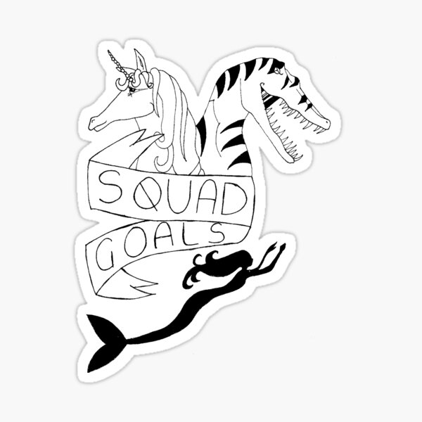 "Squad Goals" Sticker for Sale by lowennamay | Redbubble
